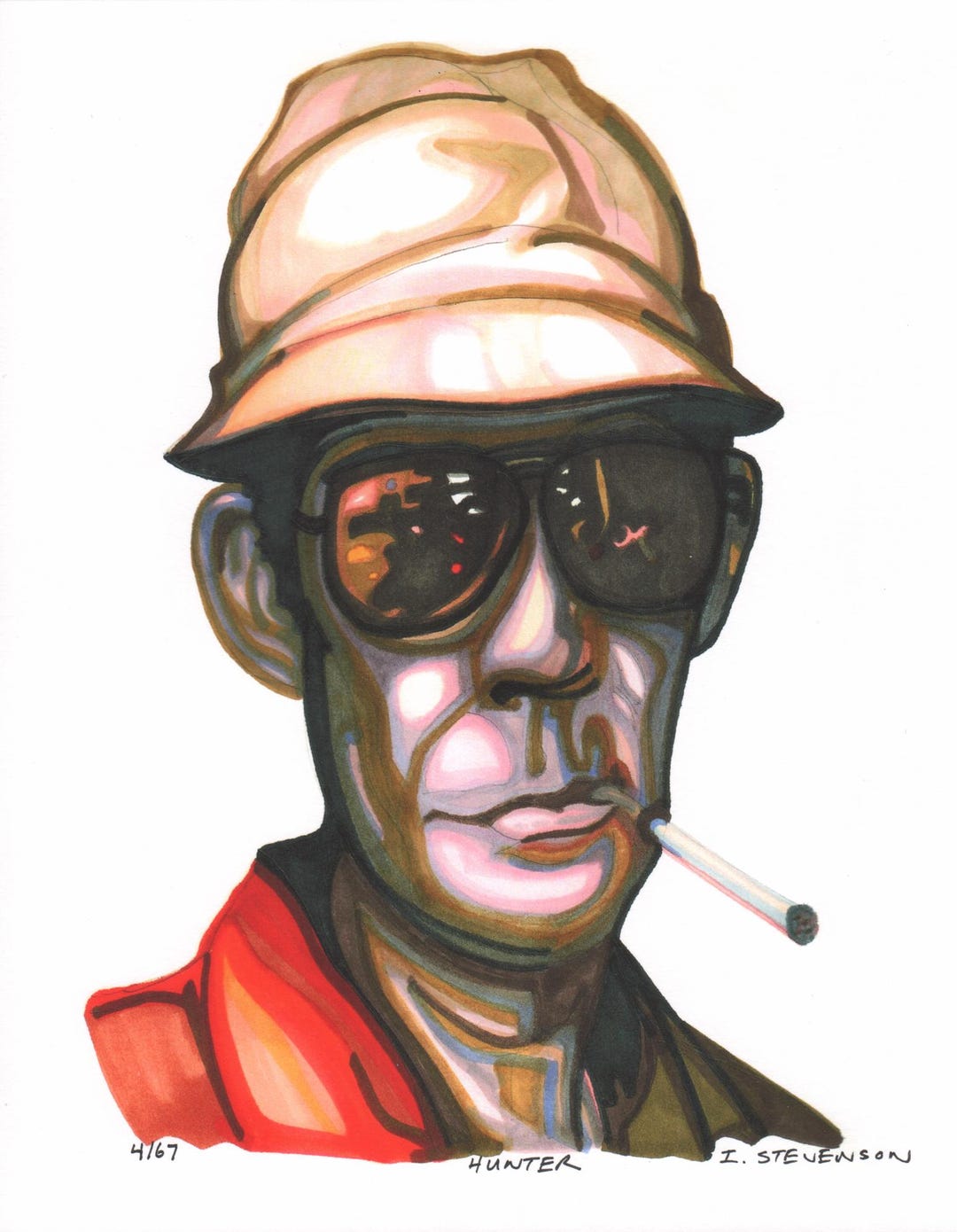 Hunter S. Thompson Print: Gonzo Art, Limited Edition Wall Decor - Etsy