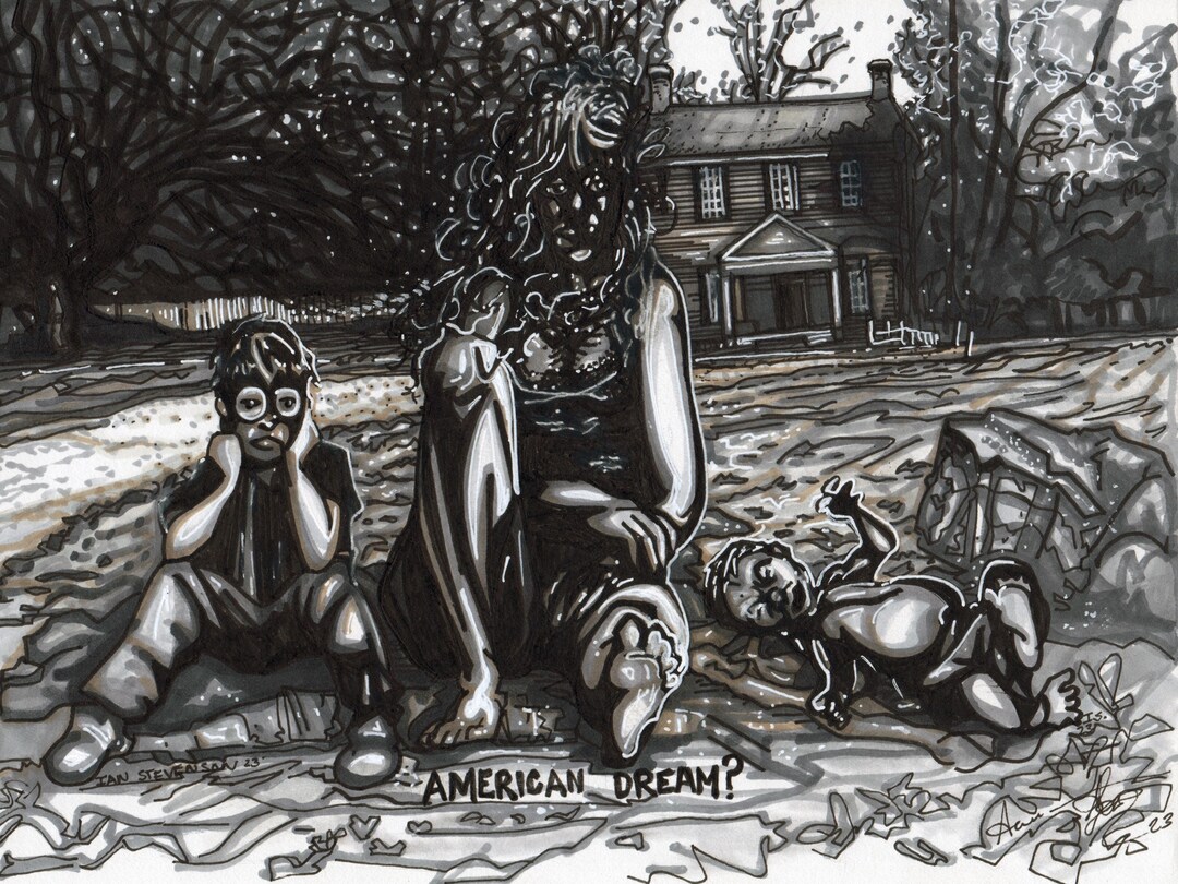 American Dream?? Original Hand Drawn Illustration on Paper - Etsy