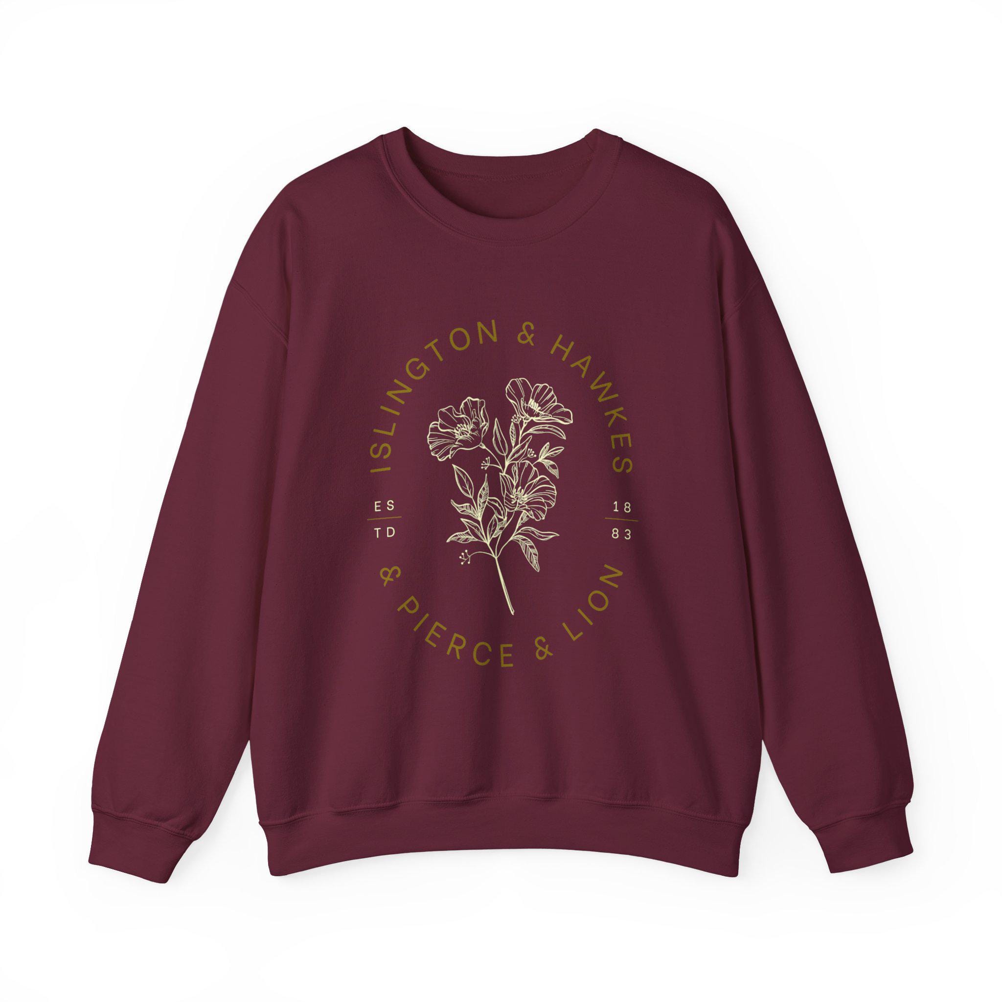Emma M Lion Crewneck Gift, Islington and Hawkes and Pierce and Lion ...