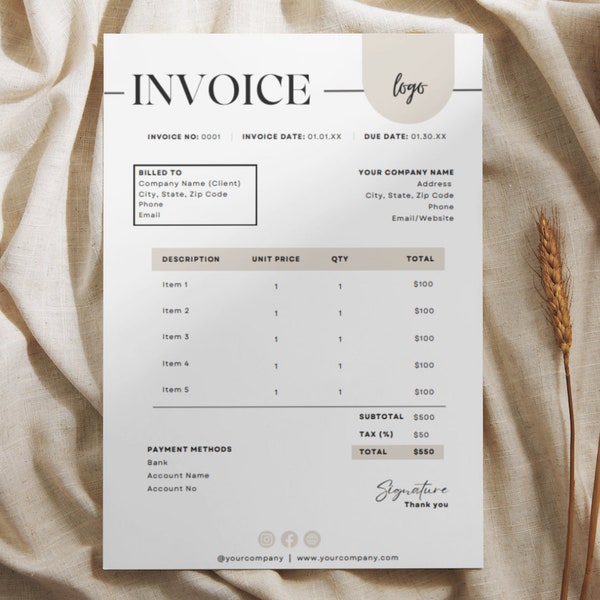 Invoice - Etsy