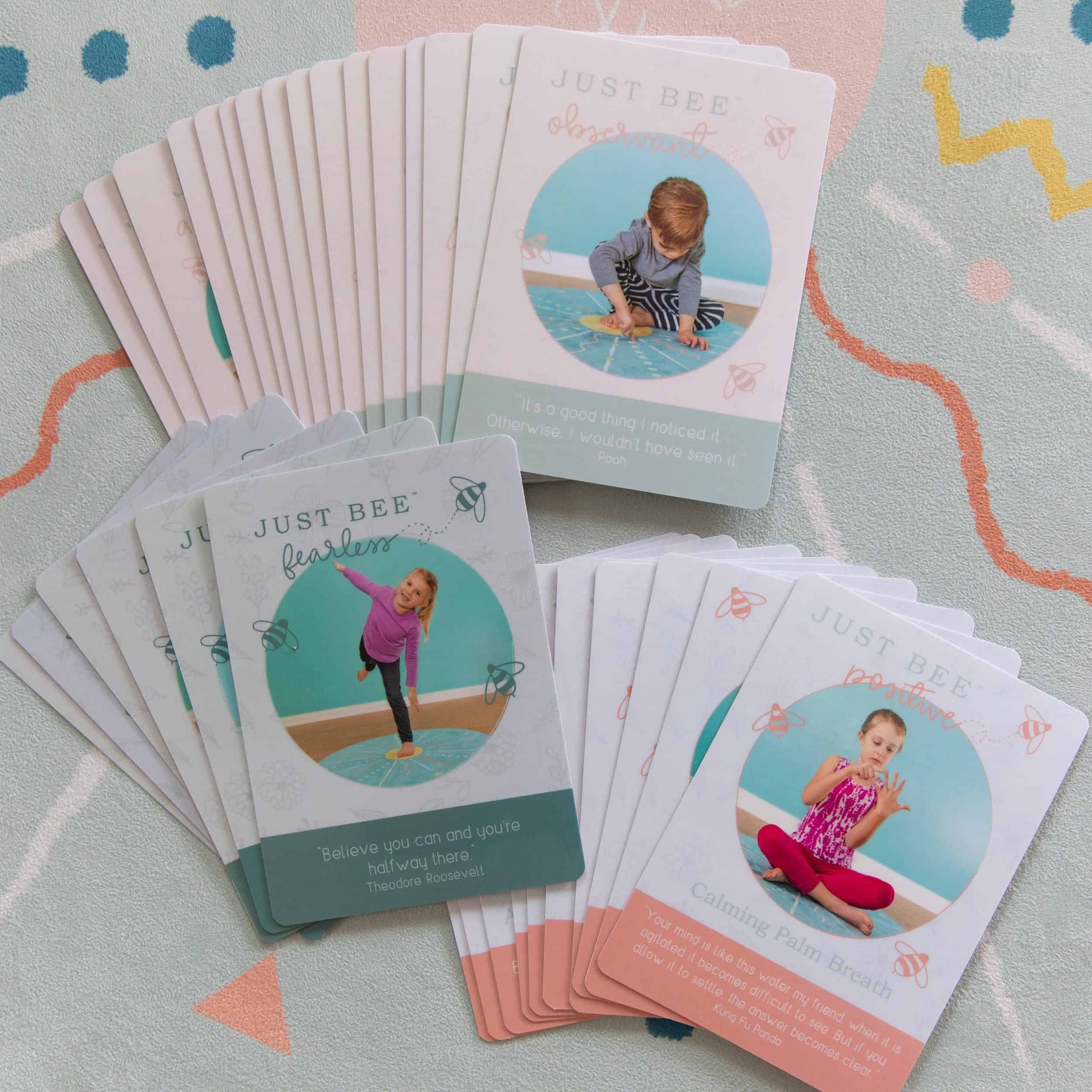 Yoga Mat + Mindful Play Cards for Kids - Etsy