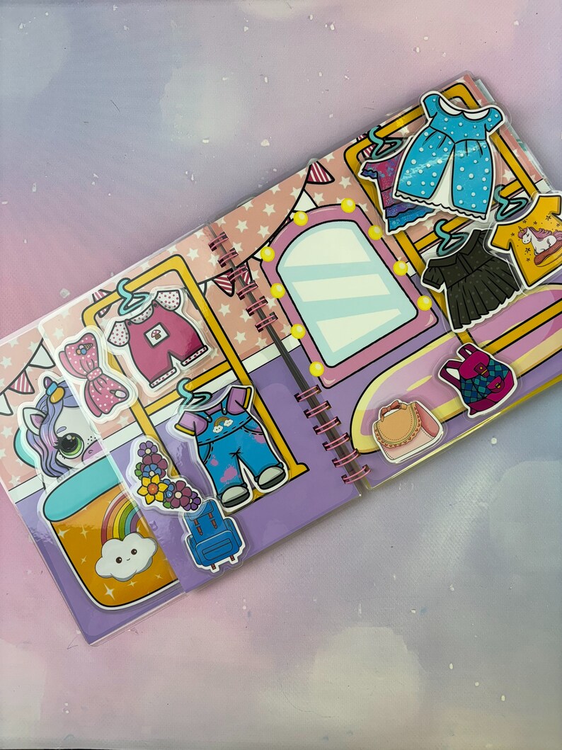 Printable DIY Project Unicorn Dollhouse With Paper Dolls Busy Book ...