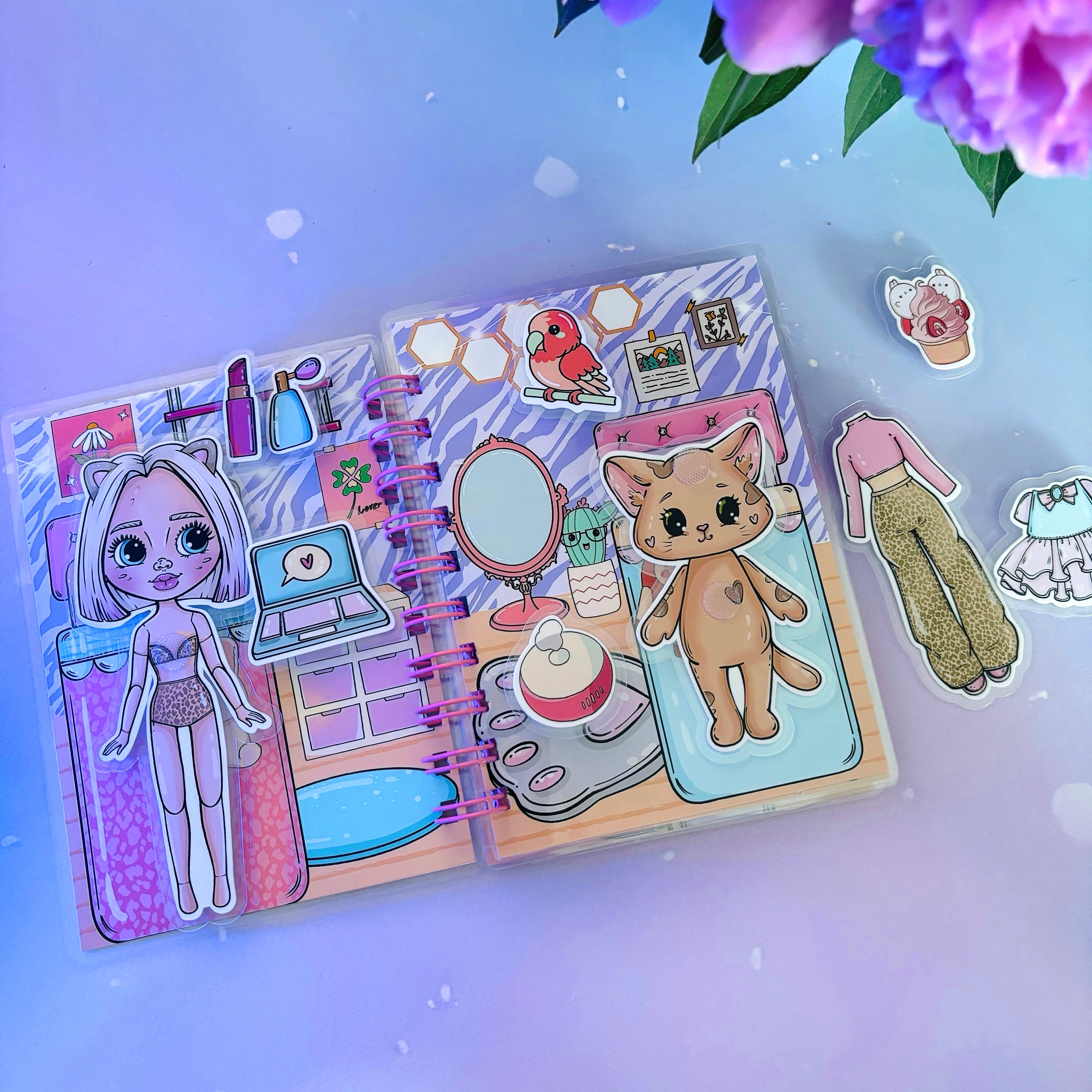 Printable Paper Dollhouse Kids Busy Book printable Paper Doll Dauther ...