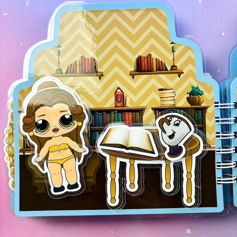 Printable DIY Project Dollhouse With 6 Paper Dolls Castle of Beauties ...