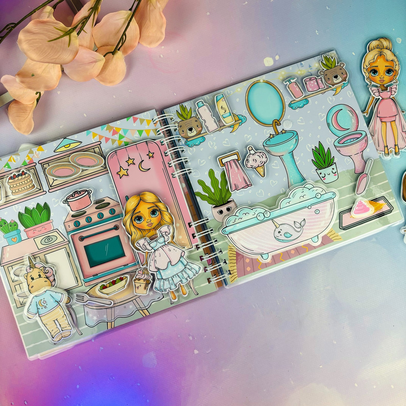 Paper Dolls , Printable Dollhouse, Busy Book Activity, Digital - Etsy