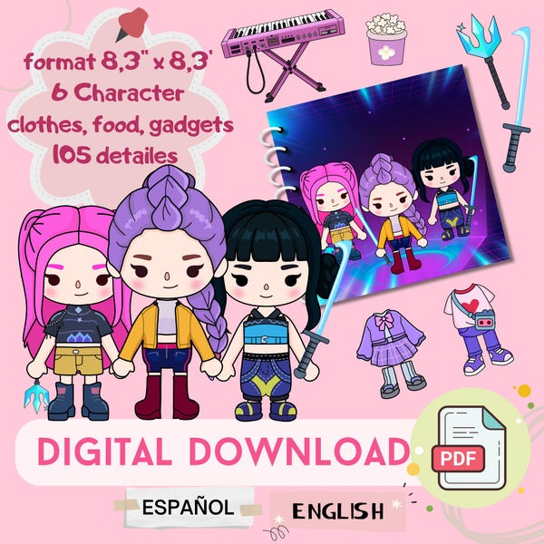 Gotcha Life Cinnamon Roll Paper Doll Printable - Etsy New Zealand