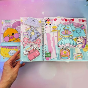 Printable Paper Doll Yellow Duck| Quiet Book | Busy Book | Digital ...