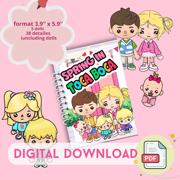 Uncolored Toca Boca Paper Doll House With Furniture Toca Boca Paper ...