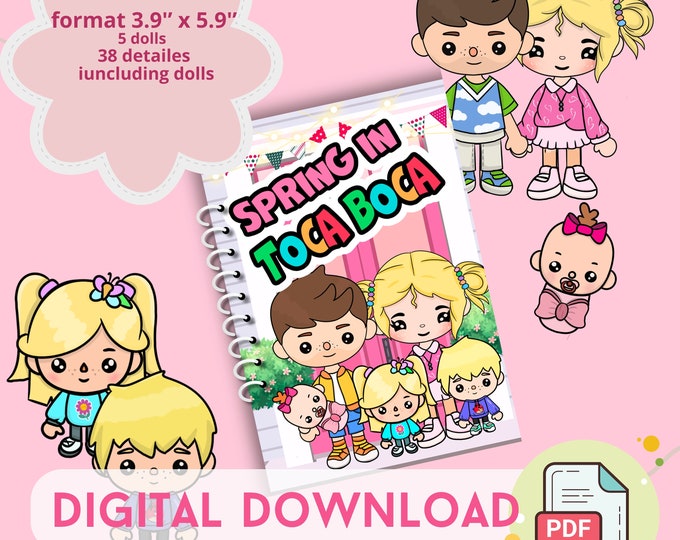 Printable Paper Dollhouse Toca Boca Kids Busy Book Easter Gifts ...