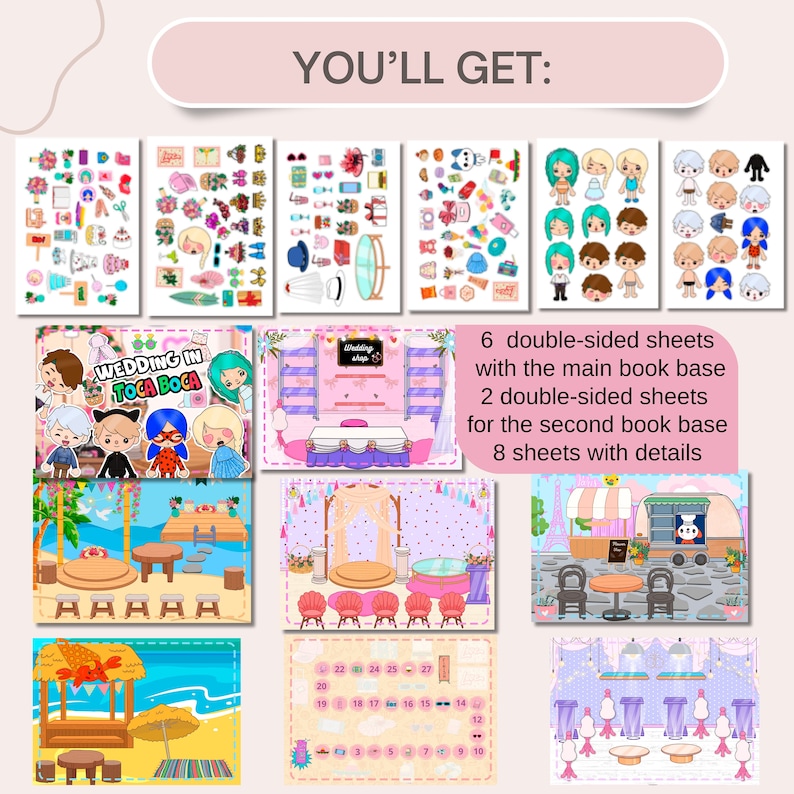 Toca Boca Paper Doll Quiet Book: Kids Busy Book (digital Download) - Etsy