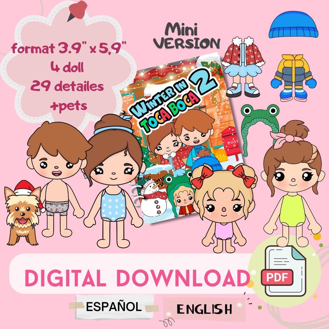 Paper Toca Boca - Kids Busy Book | Christmas Gifts | Digital Download ...