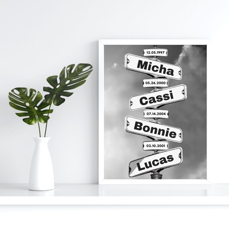 Premium Canvas Street Sign, Multiple Names,premium Canvas Wall Art ...