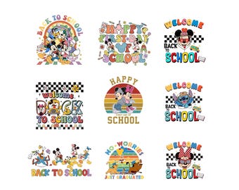 Mouse and Friends Back to School Png Svg, Back to School Png Svg, First ...
