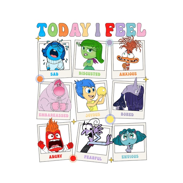 Inside Out 2 Characters Png - Etsy