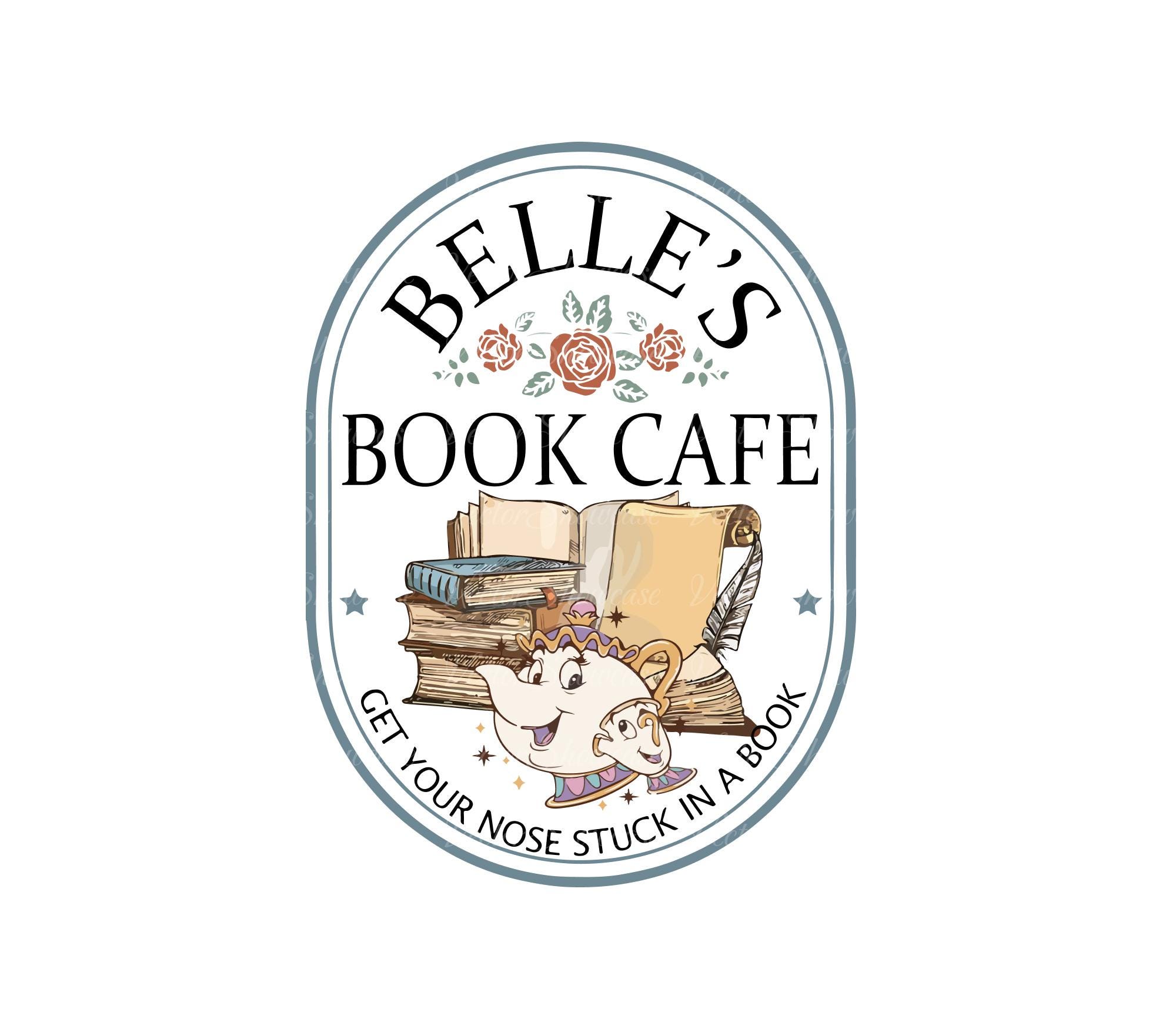 Belle's Book Cafe Shirt, Princess Belle's Book Shop Tee, Belle Princess ...
