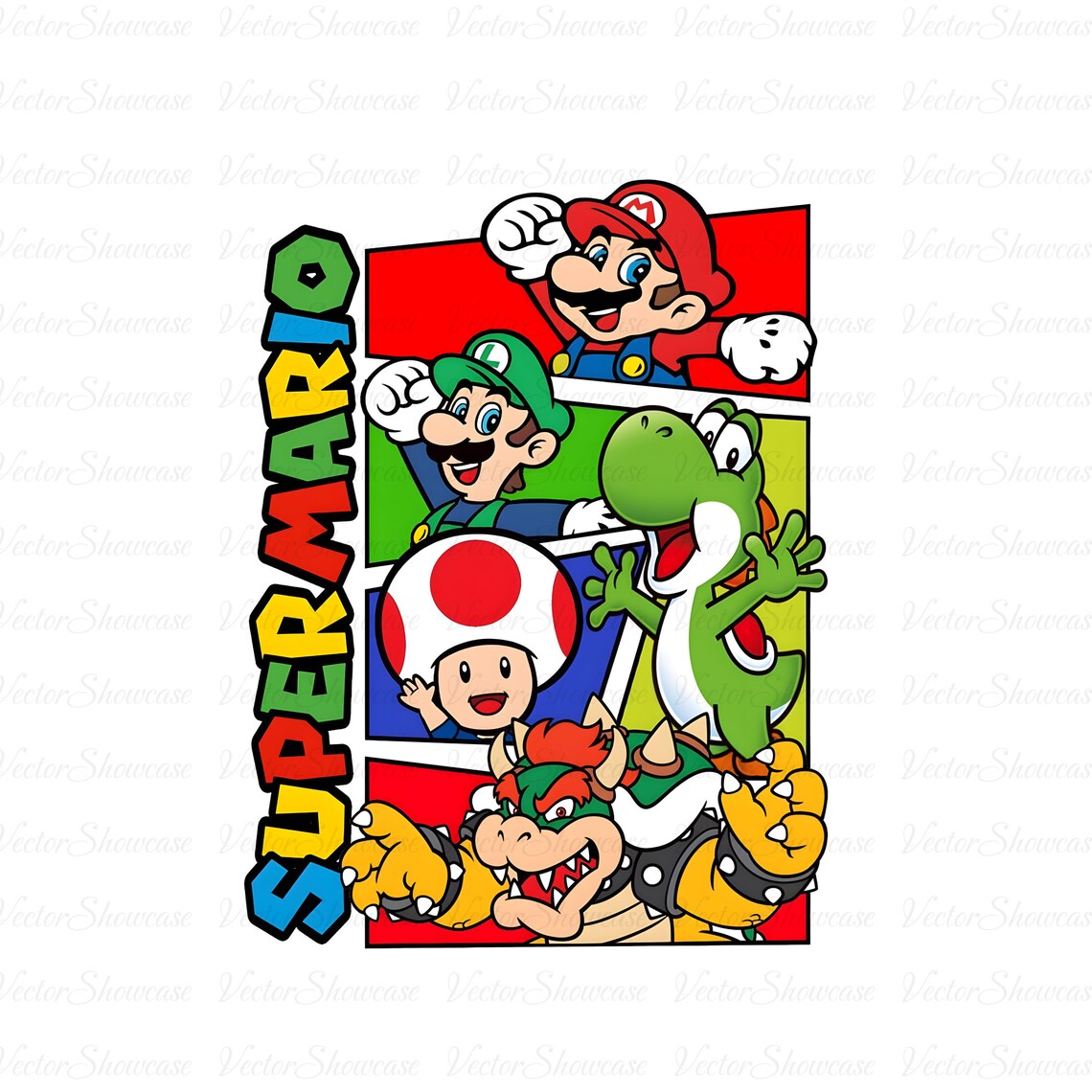 Super Mario Collage Png, Super Mario Clipart, Printable Mario Png ...
