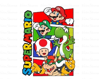 Super Mario Collage Png, Super Mario Clipart, Printable Mario Png ...