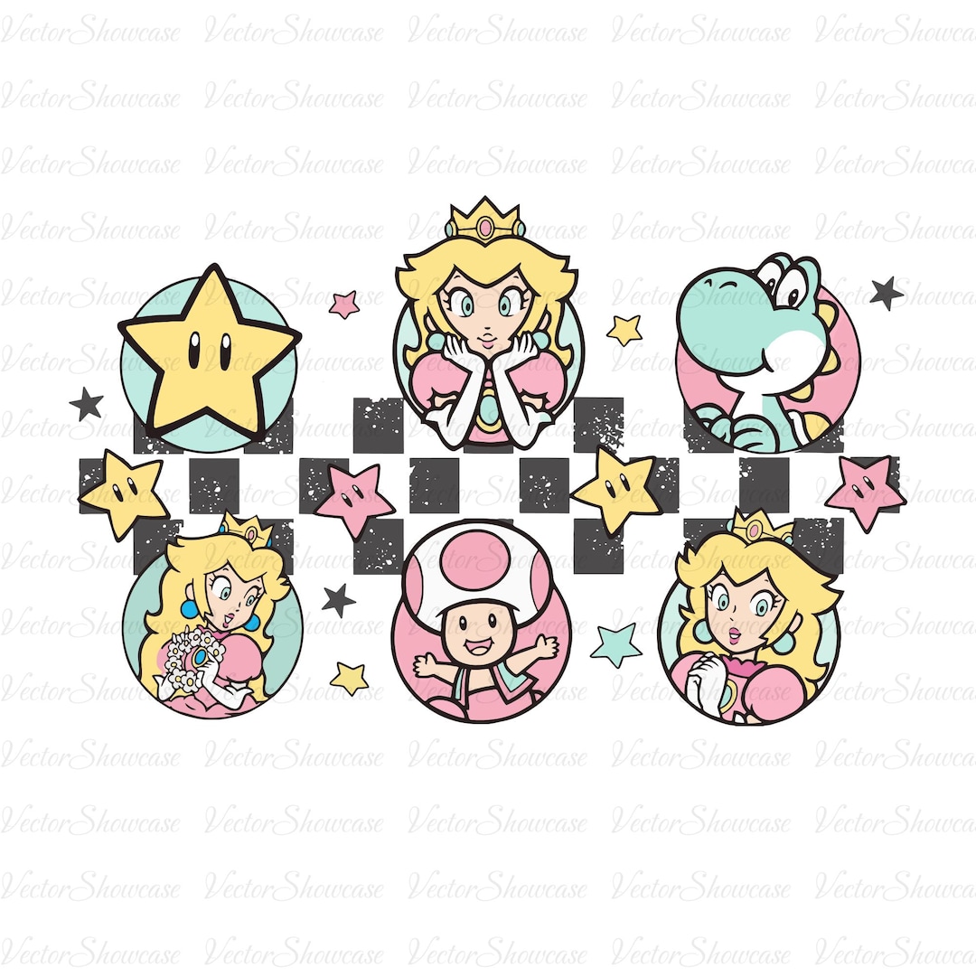 Princess Peach Svg , Princess Peach Png, Design for Shirt, Super Mario ...