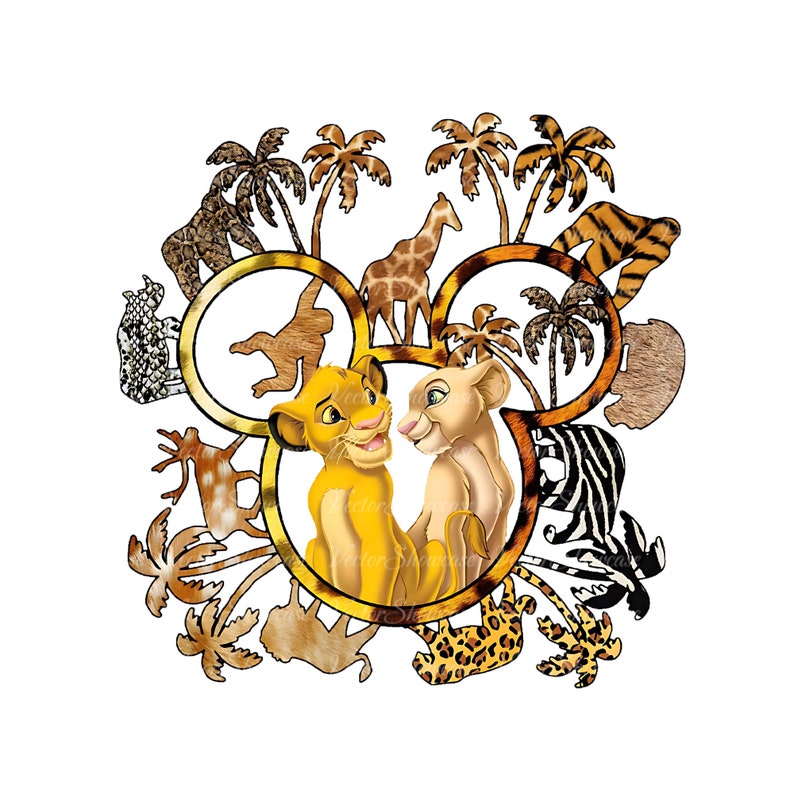 Animal Kingdom Shirt Png, Wild Trip Png,lion King Simba and Nala Cute ...