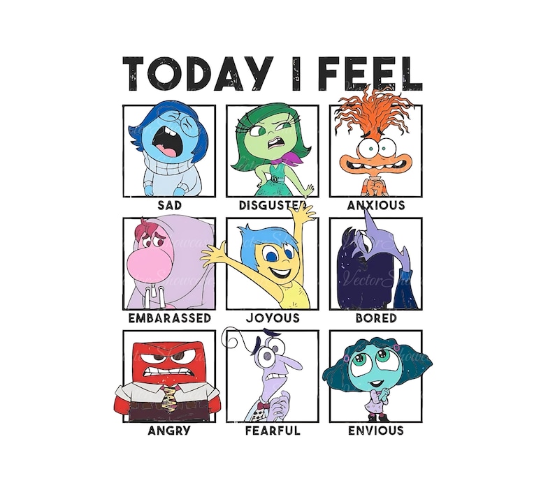 Inside Out 2 PNG, Inside Out 2 Anger, Joy, Disgust, Sadness, Fear ...