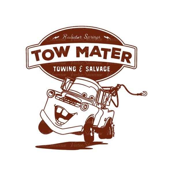 Tow Mater Logo - Etsy