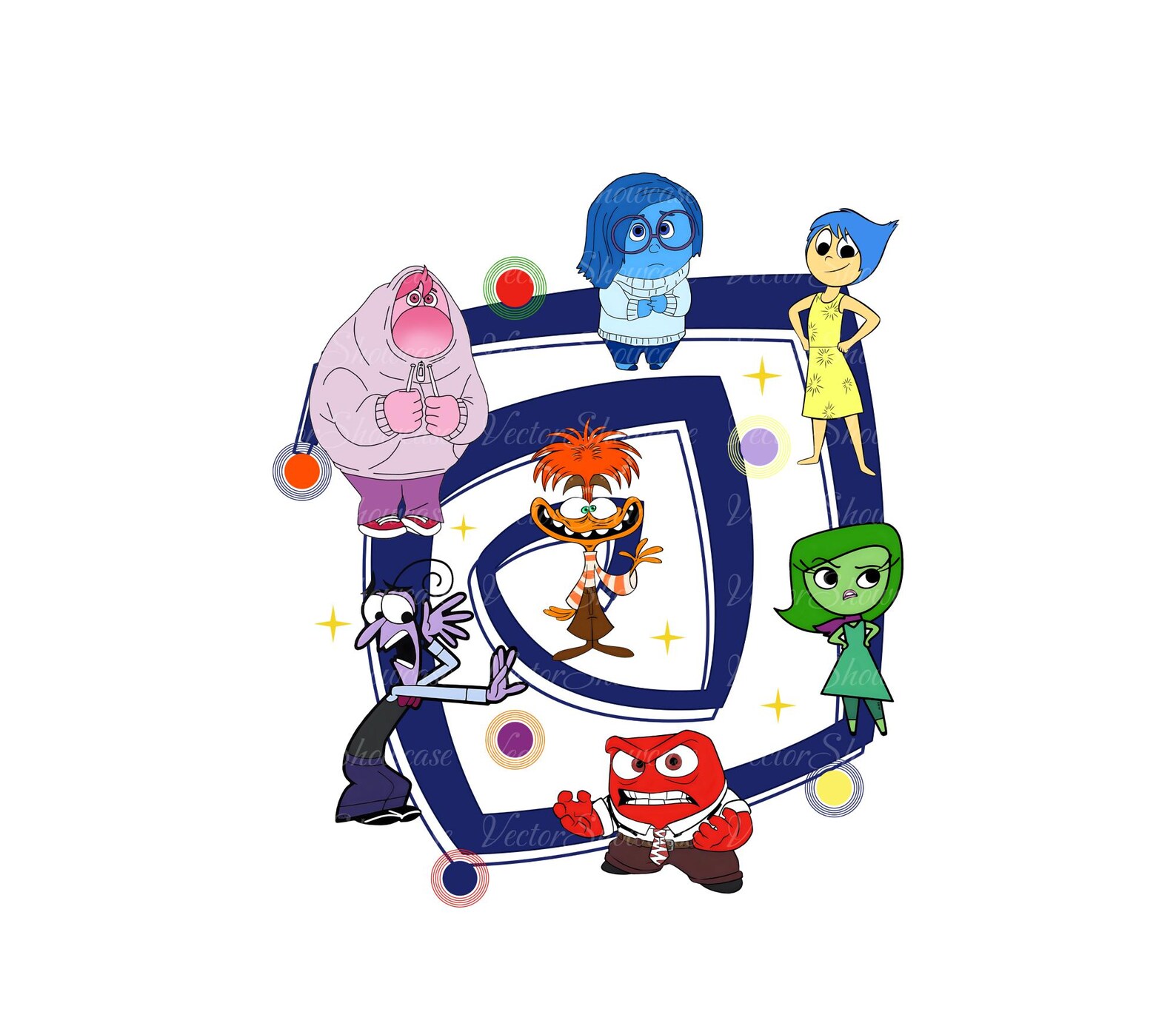 Inside Out 2 PNG, Inside Out 2 Anger, Joy, Disgust, Sadness, Fear ...