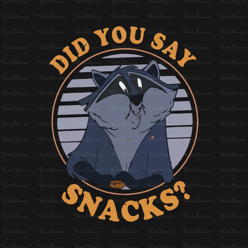 Retro Meeko Raccoon Did You Say Snacks Png, Pocahontas Svg, Layered SVG ...