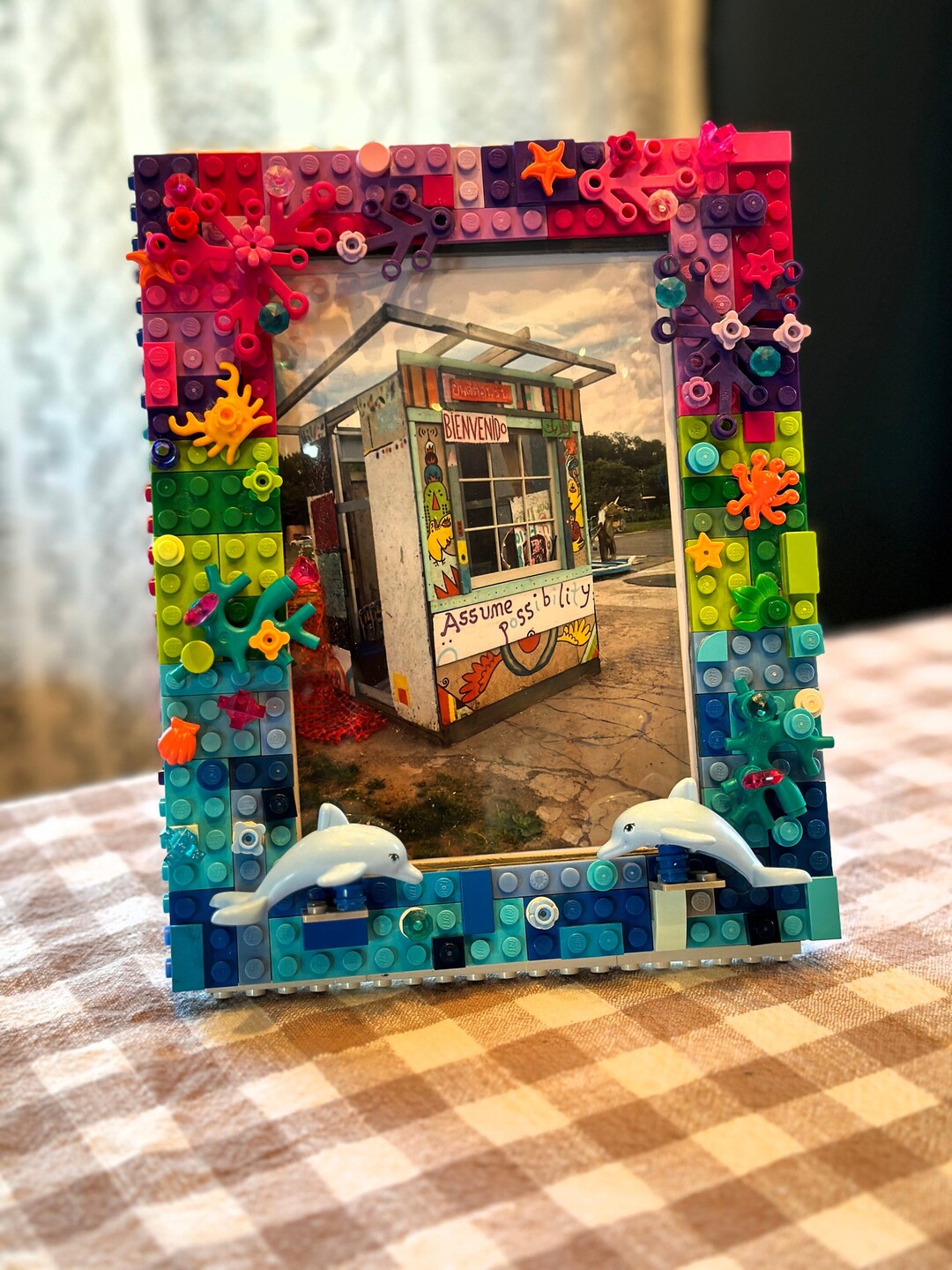 4x6 Tropical Themed LEGO Photo Frame - Etsy