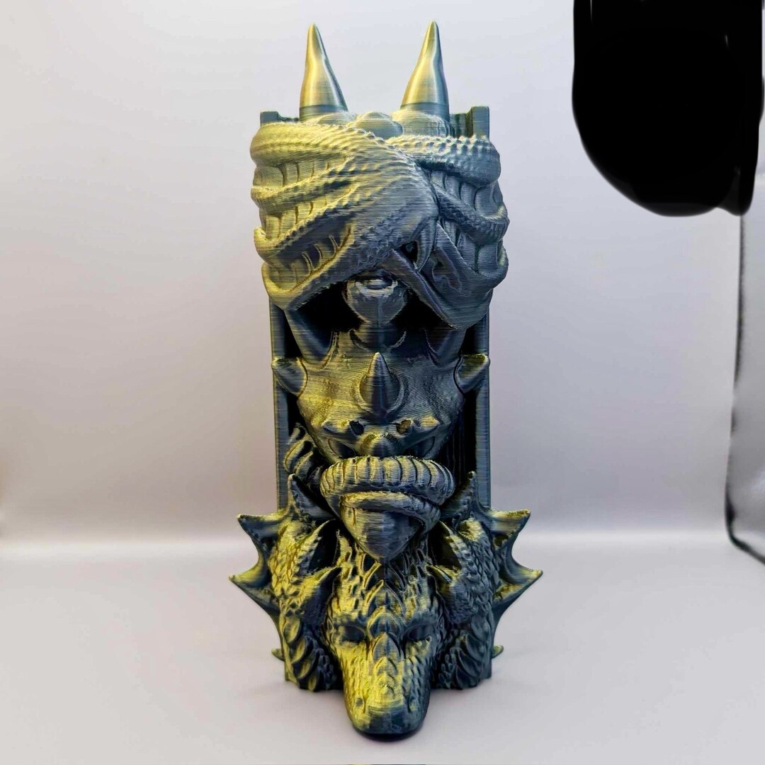 Dragon Bookend Book Inspired Merch Fantasy Fire 3 Monkeys With Hideout ...