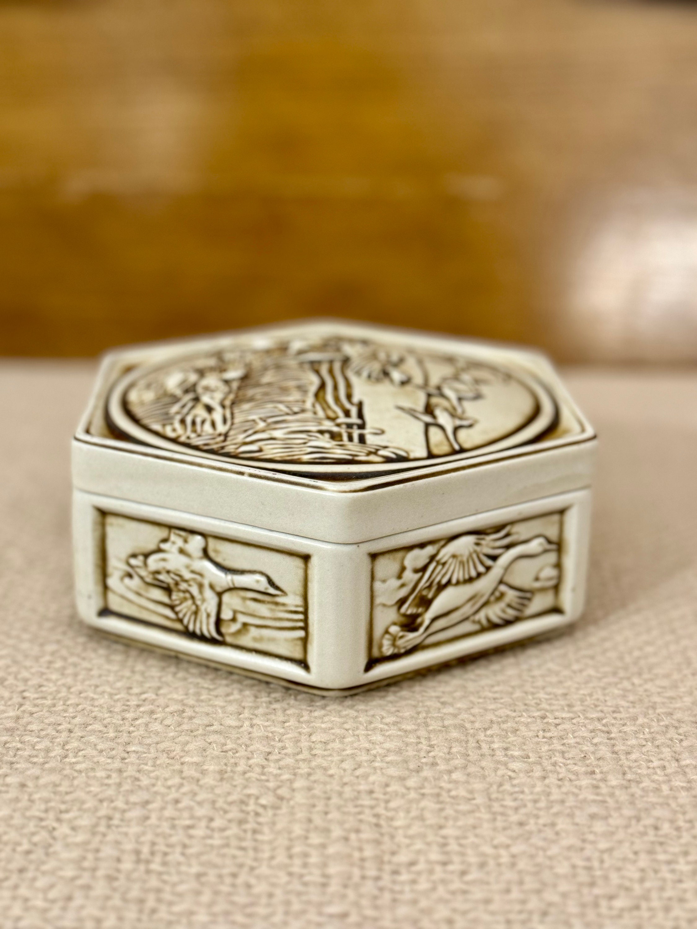 Vintage Avon Ceramic Mallard Design Trinket Box - Etsy