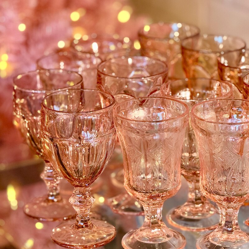 Pink Glassware - Etsy