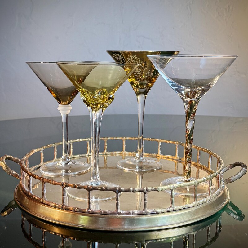 Vintage Blue Gold Glassware - Etsy