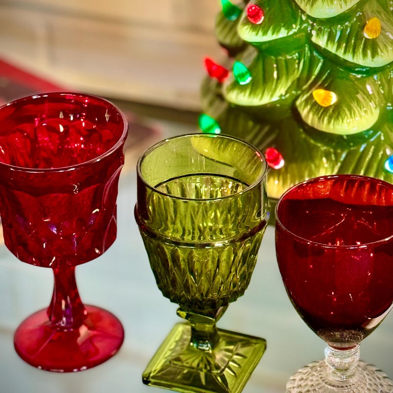 Christmas Glassware - Etsy