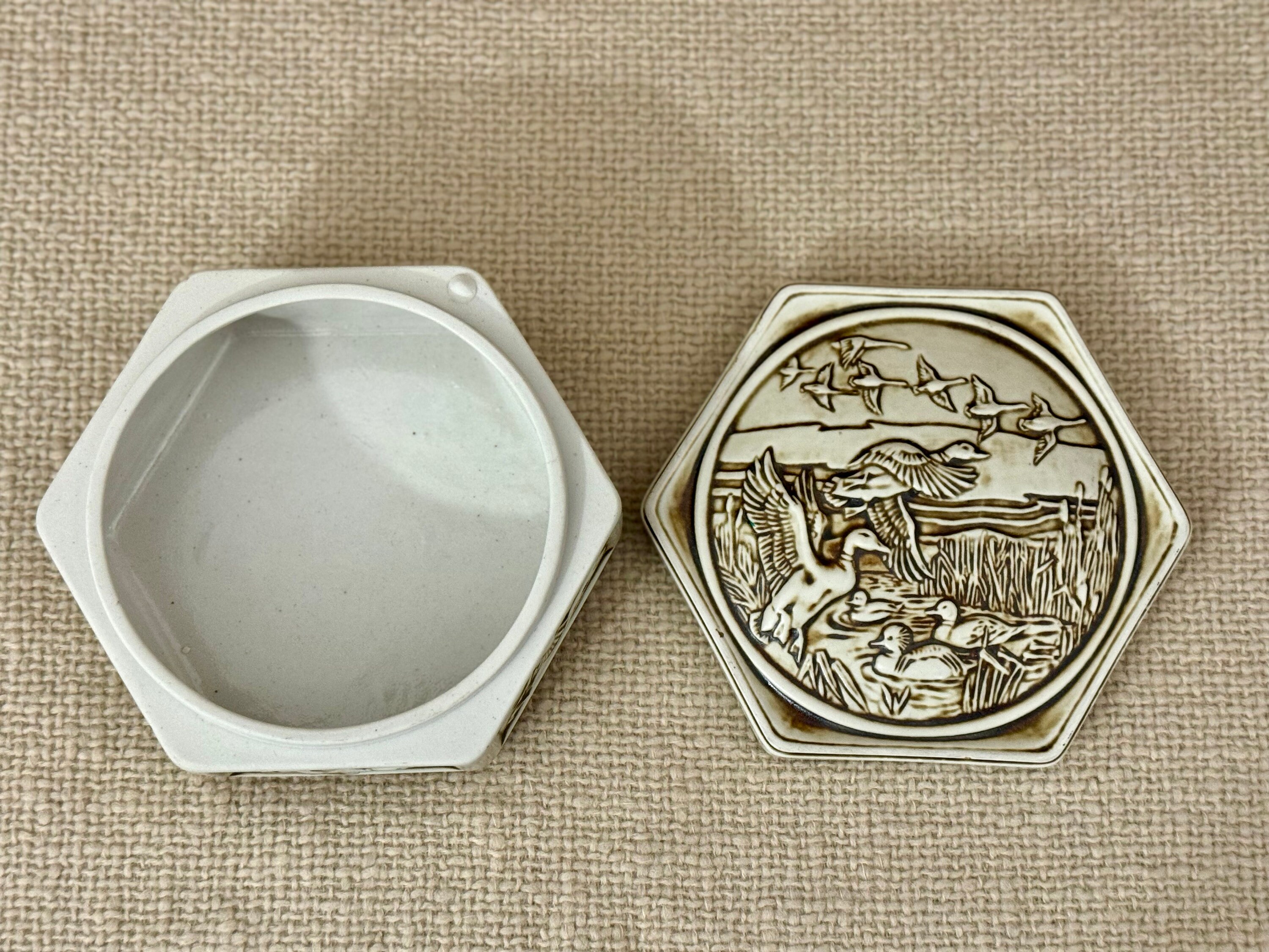 Vintage Avon Ceramic Mallard Design Trinket Box - Etsy