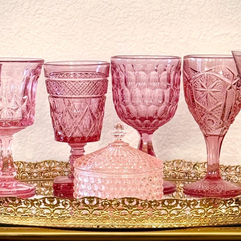 Pink Glassware - Etsy