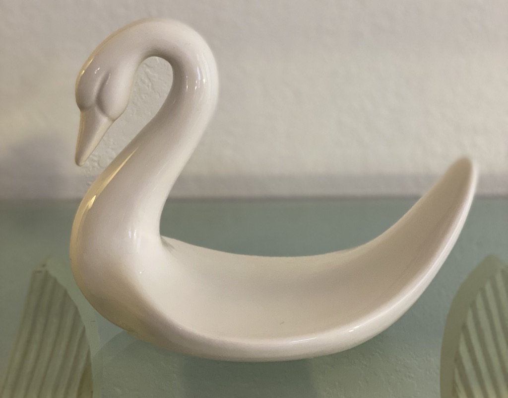 80s Pastel Ceramic Swans/80s Art Deco Decor/post Modern/ Vintage ...