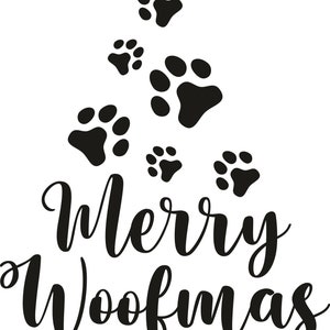 Merry Woofmas Svg Paw Tree Svg Christmas Diy Digital Download - Etsy
