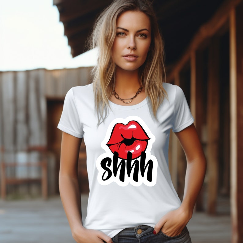 Retro Kisses SVG, PNG Red Lips Shhh Popular Svg, Png, Pdf Lips Svg, Red ...