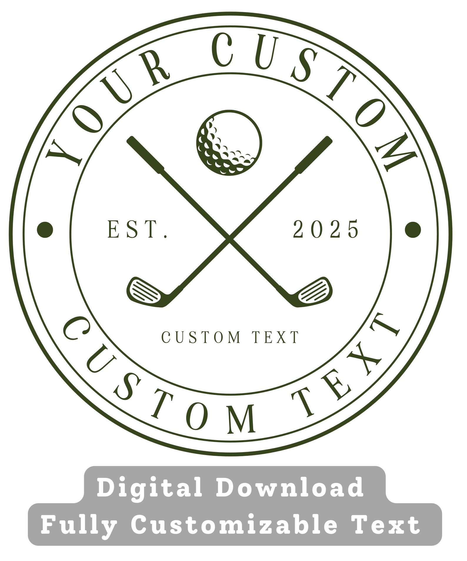 Digital Download Custom Golf Logo, Country Club Logo - Etsy