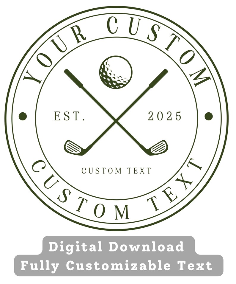 Digital Download Custom Golf Logo, Country Club Logo - Etsy