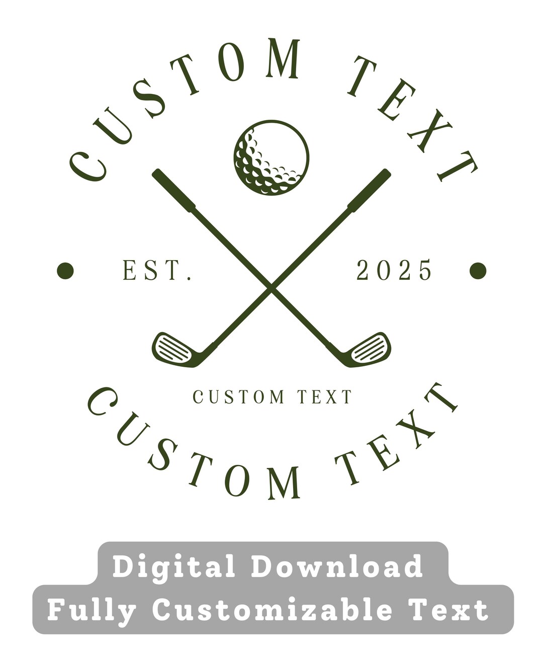 Digital Download Custom Golf Logo, Country Club Logo - Etsy