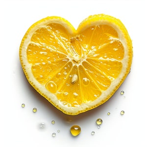 8 Cliparts Lemon Heart Valentine's Day, PNG File, High Quality ...