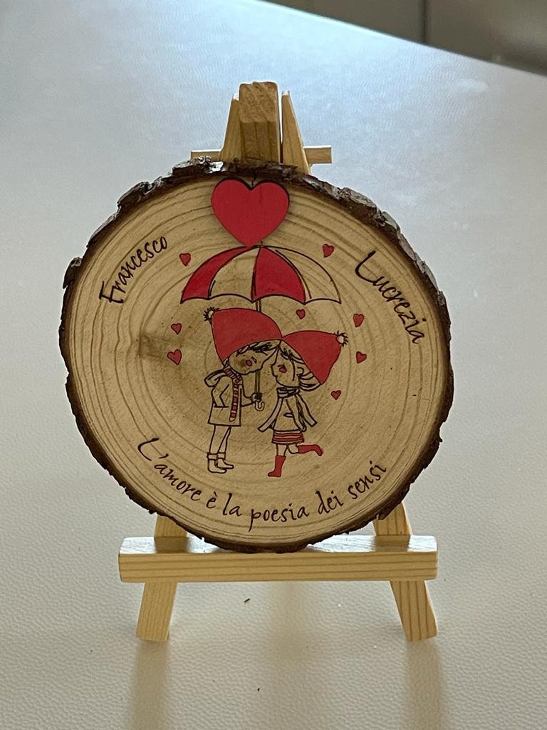 Personalized Laser Engraved Ankle Boot With Easel (valentine's Day Gift ...