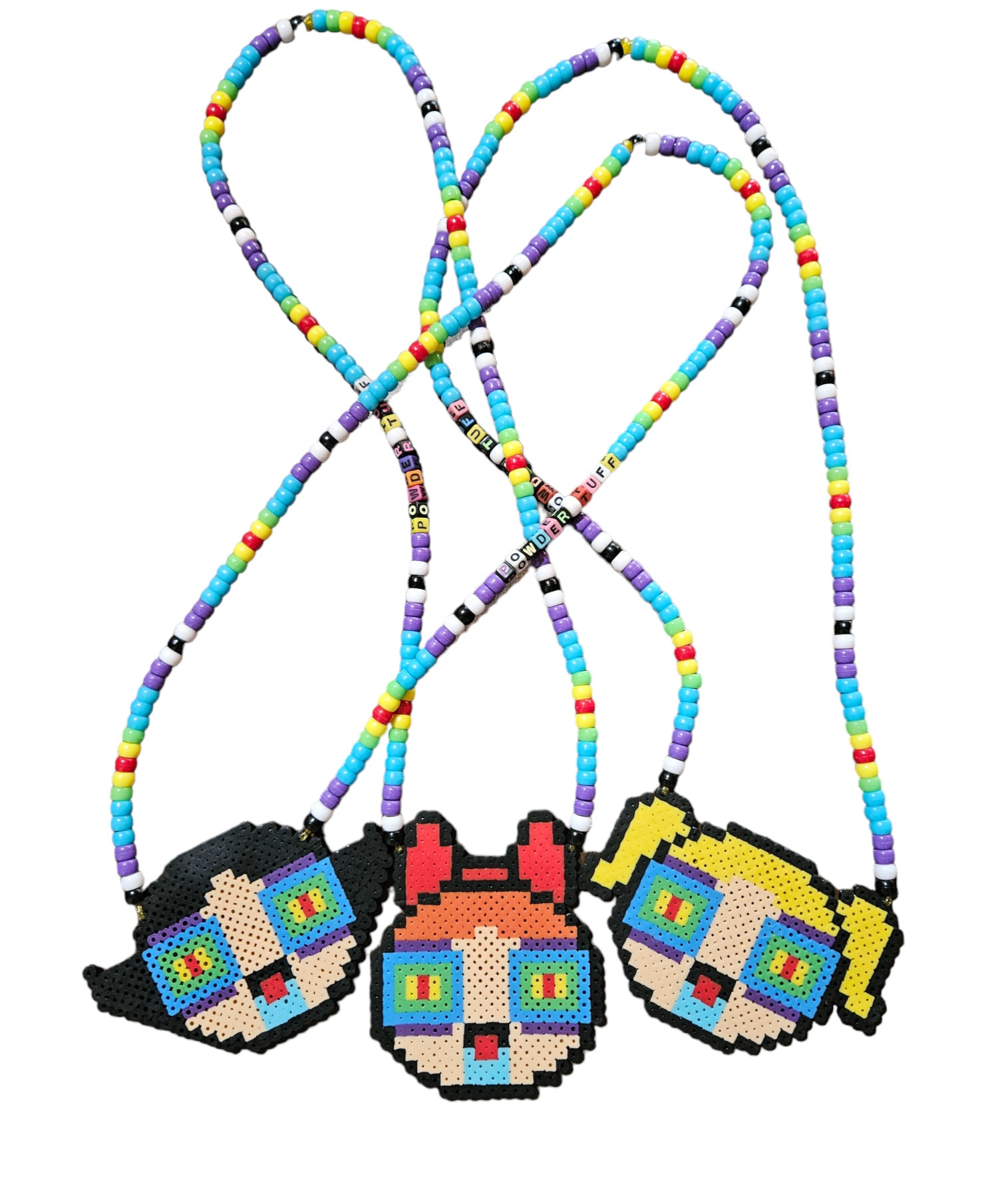 Powdered TUFF Powerpuff Girls Friendship Kandi Necklace Pack(set of 3 ...