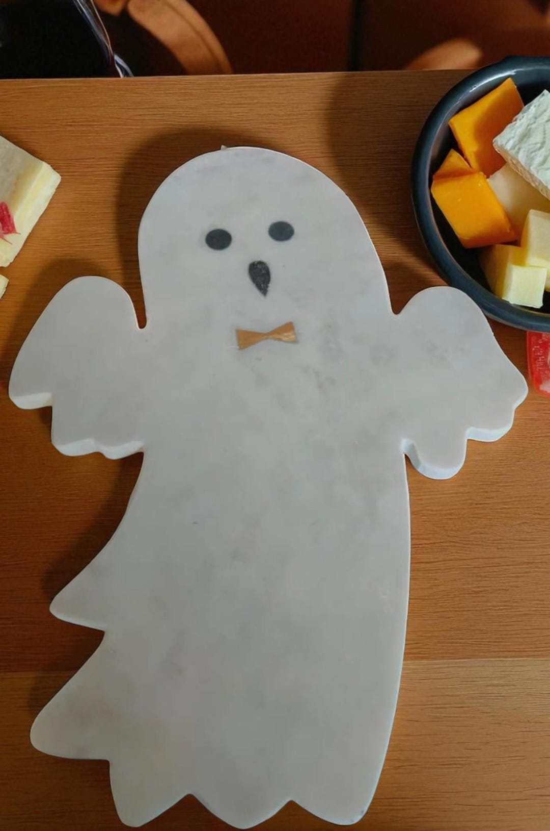 Ghost-shaped Marble Cheese Board: Whimsical Serving Platter - Etsy