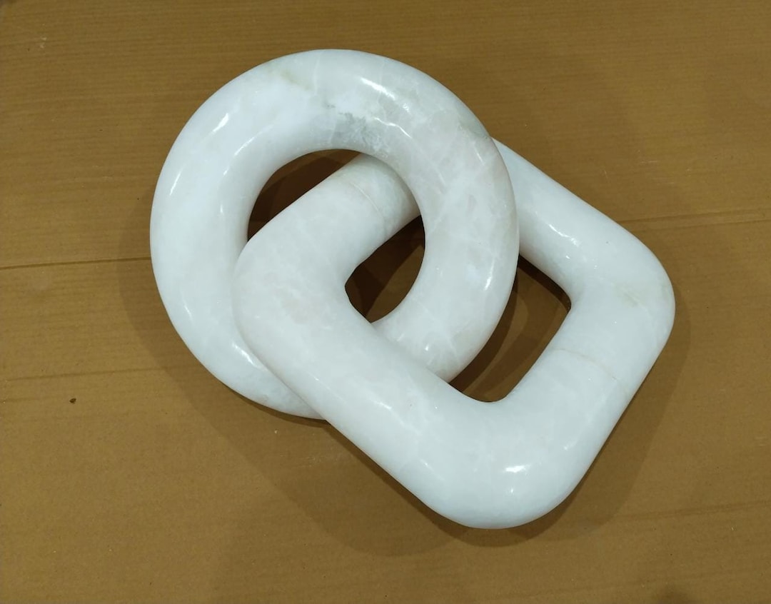 Large Alabaster Chain Link Sculpture: Modern Home Decor - Etsy