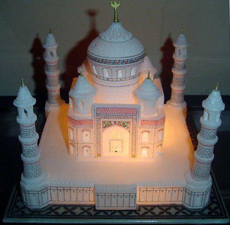 Marble Taj Mahal Showpiece – Handcrafted Art Décor Piece, Beautiful ...