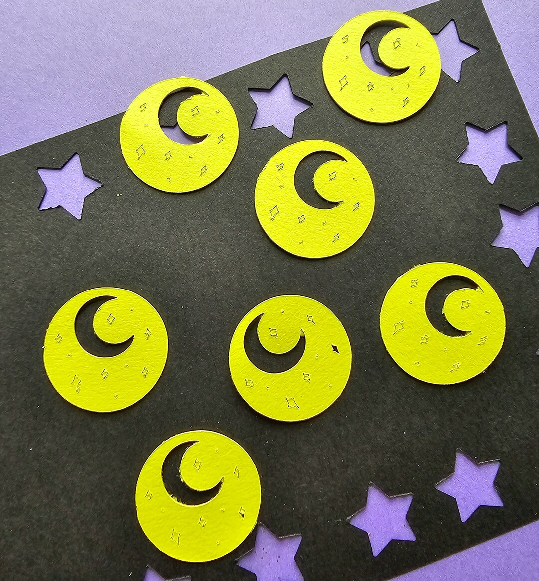 Moon Cutout A La Carte, Chartreuse Moon Paper Cardstock, Scrapbooking ...