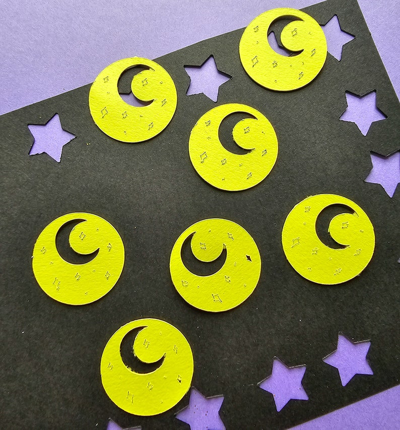 Moon Cutout A La Carte, Chartreuse Moon Paper Cardstock, Scrapbooking ...