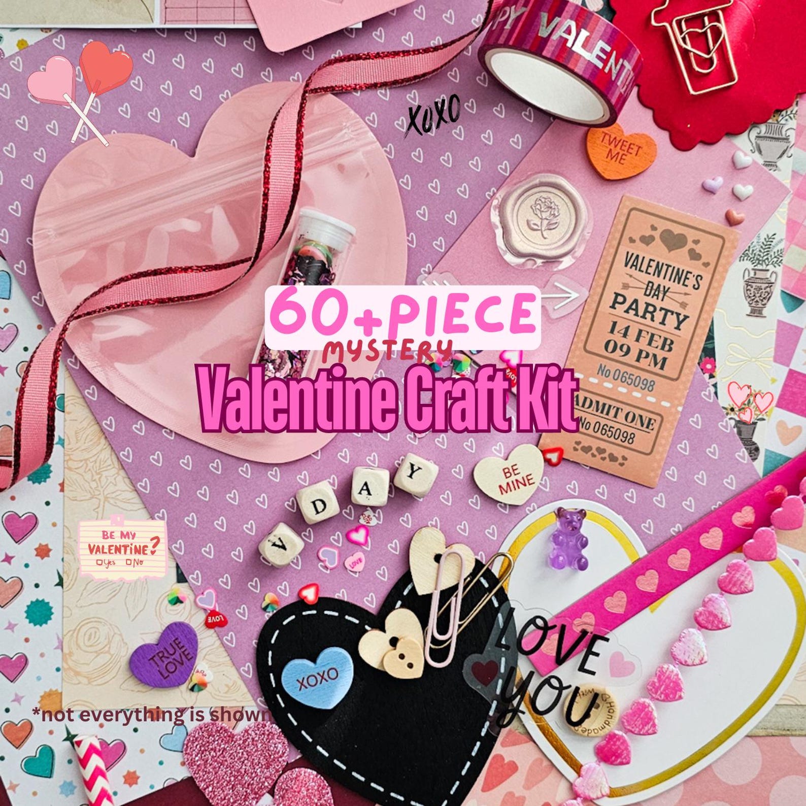 Valentine's Junk Journal Mystery Kit, Valentine's Day Craft Kit, Love ...